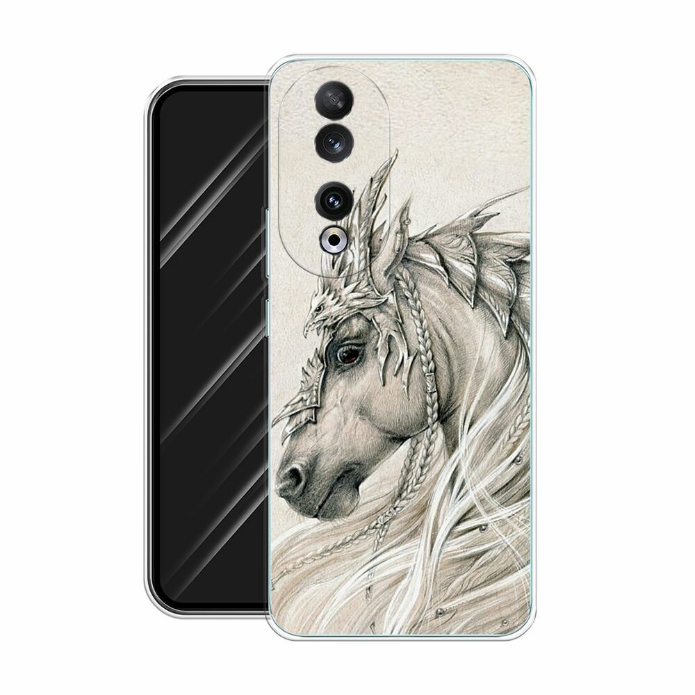 Силиконовый чехол на Honor 90 / Хонор 90 с принтом Мифическая лошадь — фото 1