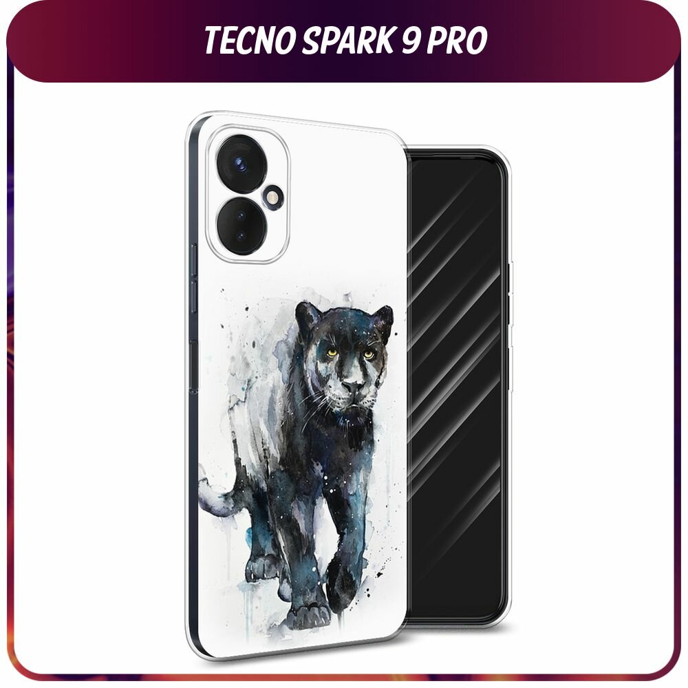 Чехол на Tecno Spark 9 Pro / Техно Спарк 9 Про с принтом "Пантера арт 3"