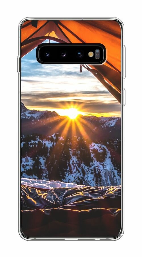 Чехол на Samsung Galaxy S10 / Самсунг Галакси S10 с принтом "Горы 7"