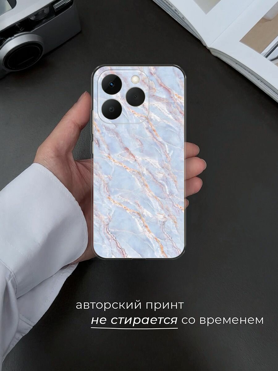 Чехол на Realme 15T / Реалми 15Т с принтом "Сиреневый мрамор" — фото 1