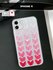 Чехол на Apple iPhone 11 / Айфон 11 с принтом "Градиент из сердечек"