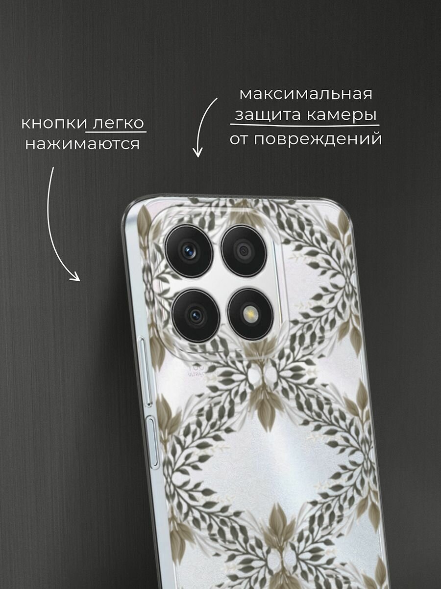 Чехол на Honor X8A / Хонор X8A с принтом "Калейдоскоп цветов" — фото 1