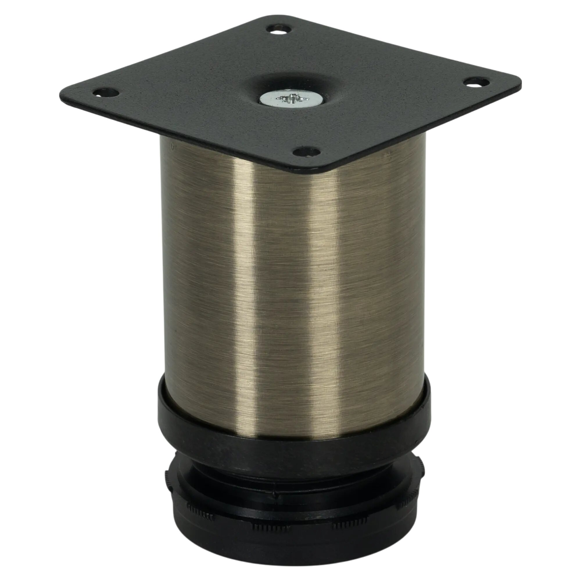 Мебельная ножка круглая Ø50 мм, высота 80 мм, сталь цвет бронза для шкафов