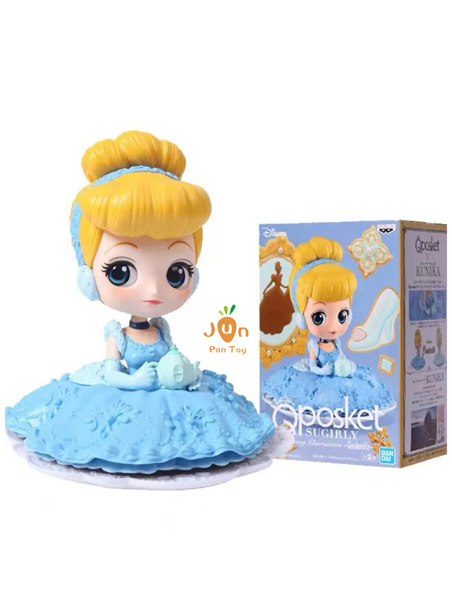 Bandai Q Posket Sugirly Disney Cinderella Figurine / Милая мультяшная версия диснеевской принцессы Софии идеально подходящая в качестве подарка на день рождения для детей.