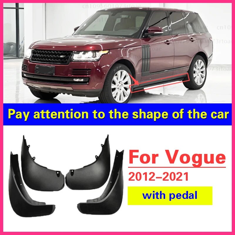 4X брызговики, переднее и заднее крыло, защита от брызг для Land Rover Range Rove Vogue L405 2012-2021, автомобильные аксессуары with pedal