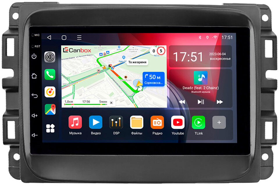 Штатная магнитола Dodge RAM IV (DS, DJ) 2013-2019 (авто без экрана) Canbox L-Line 4475-RP-11-684-217 Android 10 (4G-SIM, 6/128, TS18, DSP, QLed) (173х