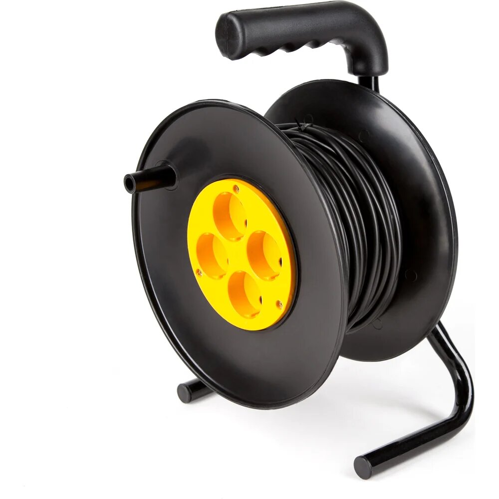 МПП удлинитель Удлинитель силовой четыре розетки на катушке без заземления 25 метров\Удлинитель на катушке УС-4-25 4 роз б\з ПВС 2х0,75 25 м\220В 999000000000701