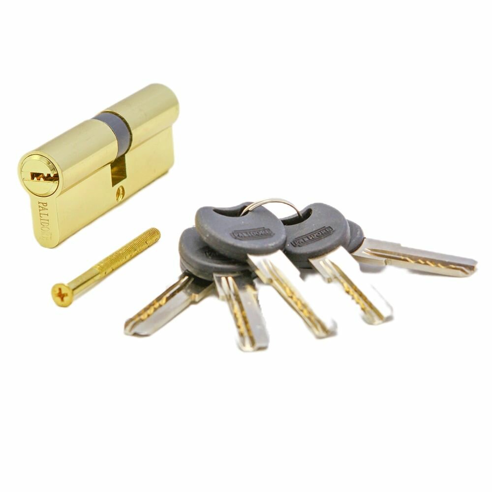 Цилиндр для замка 40х40 мм ключ-ключ золото