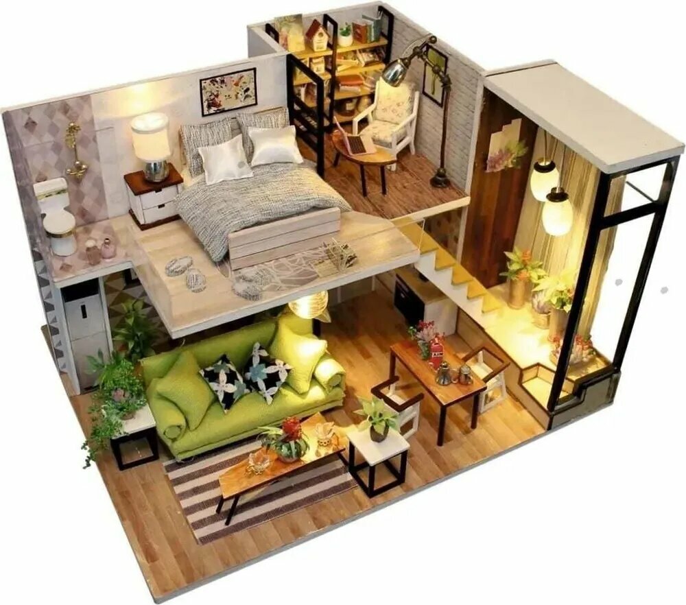 Румбокс Цветочная теплица подарочный интерьерный конструктор Русская инструкция 1 pcs