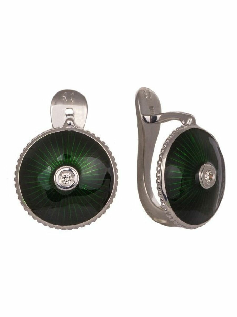 Подвеска для серег, серебро, 925 проба, бриллиант