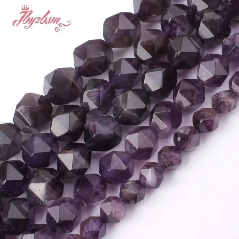 Бусины из аметиста/кварца jbyzbsm 6/8/10 мм Фиолетовый, 10mm 38pcs beads, Amethyst