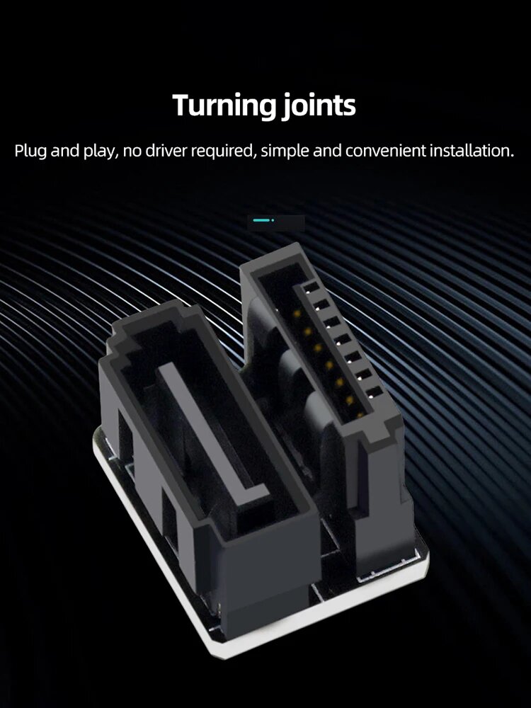 SATA кабель-переходник 7PIN 180 градусов