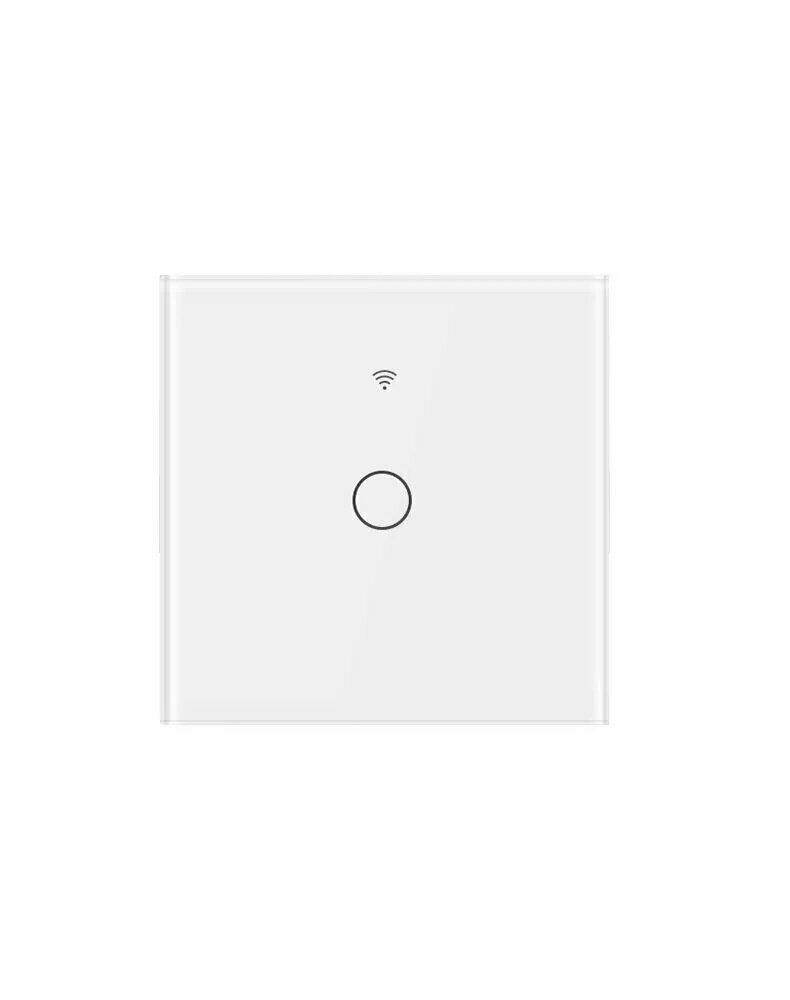 Умный сенсорный выключатель, WiFi без нуля реле, работает с Алисой, белый, одноклавишный