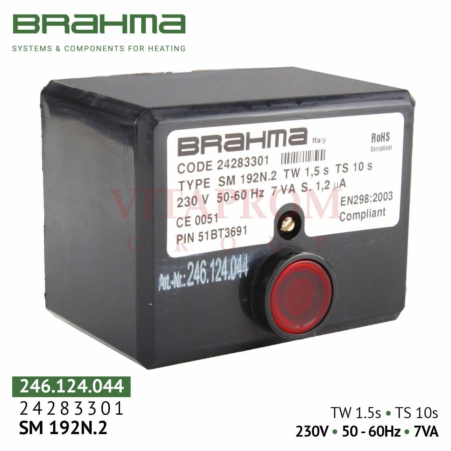 Блок управления горением Brahma SM192N.2, 24283301