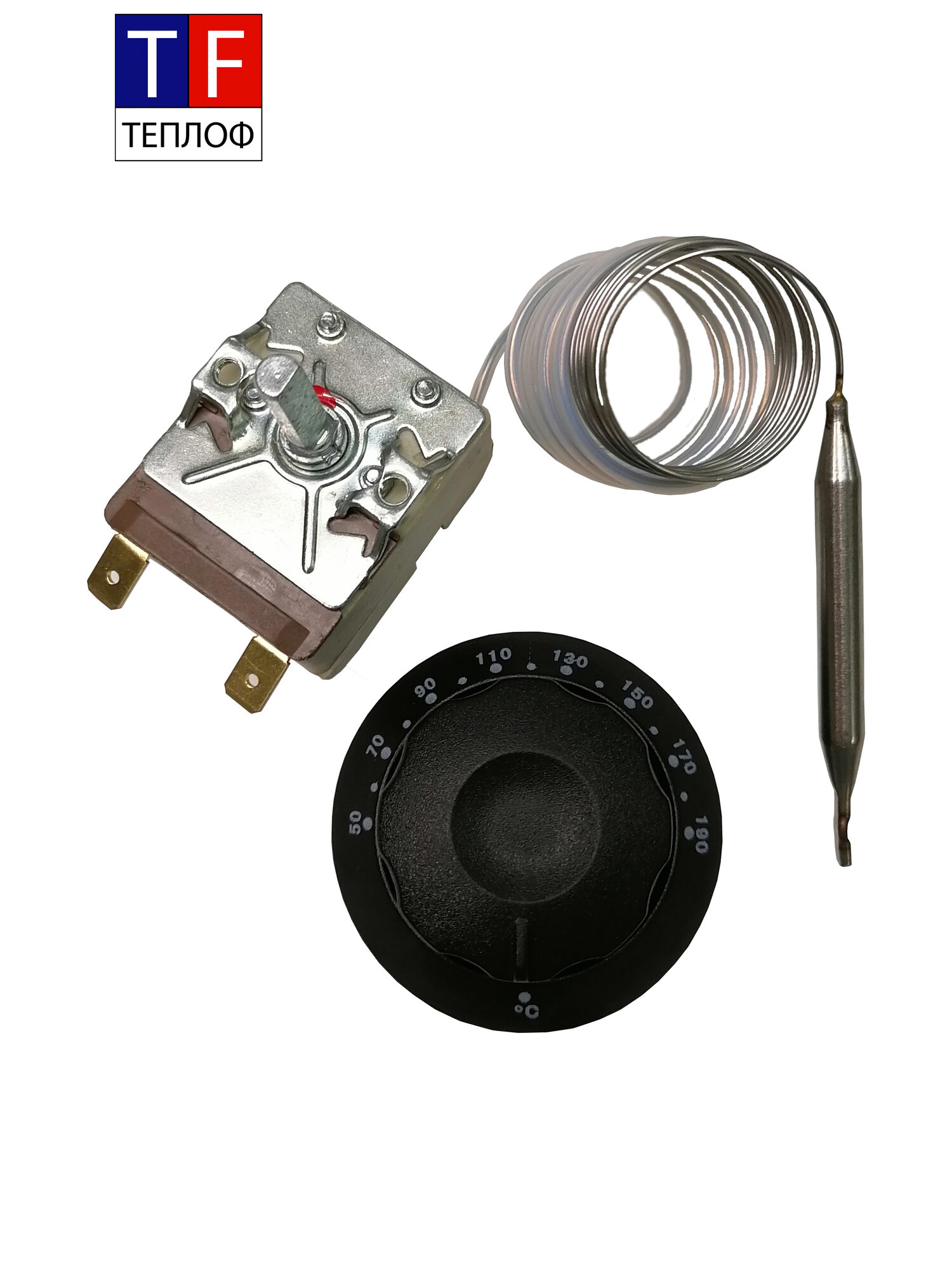 Термостат капиллярный 50-190С 20А (с ручкой), длина капилляра 1,7 м