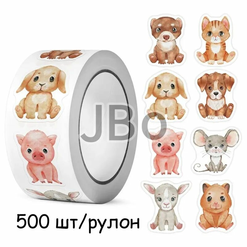 Детские наклейки, 500 шт./рулон