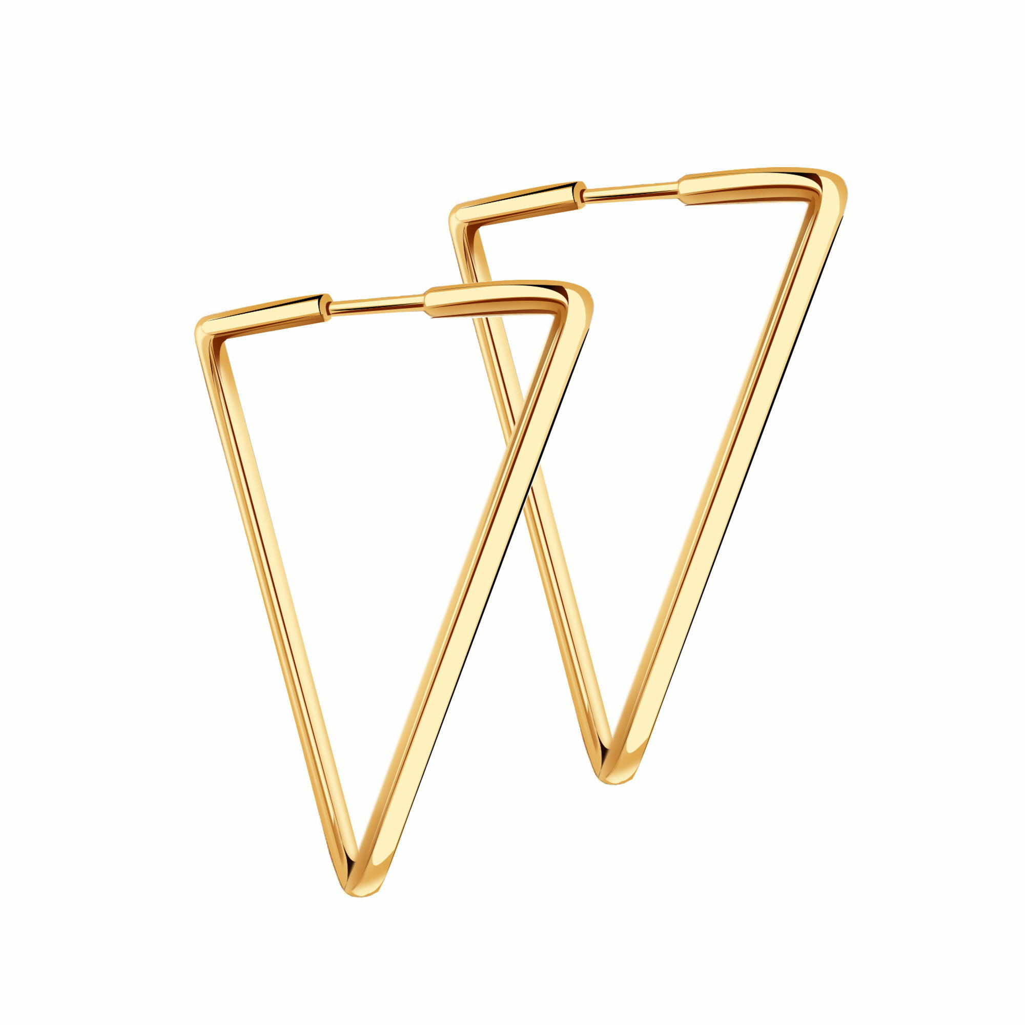 Серьги конго, красное золото, 375 проба