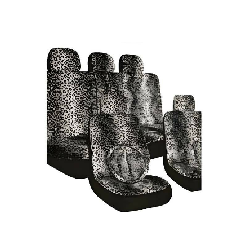 Чехол на автомобильное сиденье леопардовый принт универсальный для всех сезонов ткань для защиты интерьера черный леопард