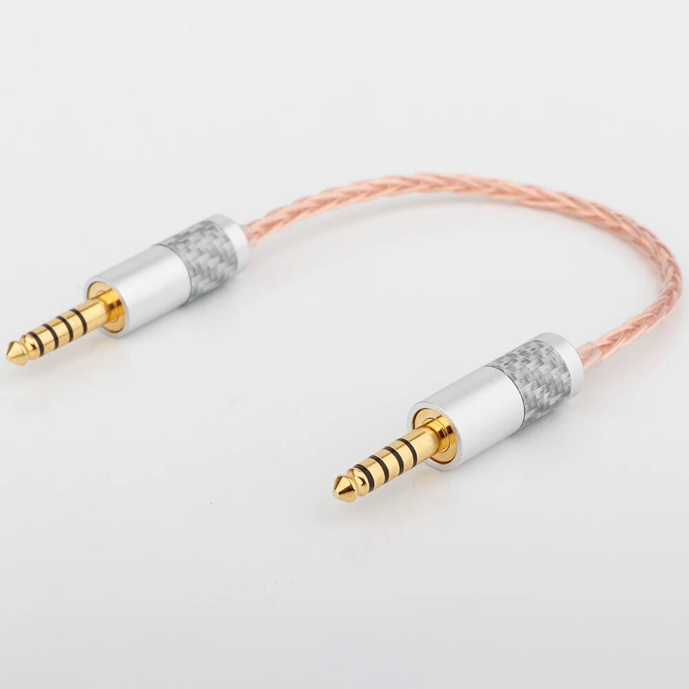 Высококачественный HIFI 7N OCC медный 4,4 мм сбалансированный штекер на 4,4 мм сбалансированный штекерный аудиокабель-адаптер 4,4 «папа-папа» Cu, 0.5m