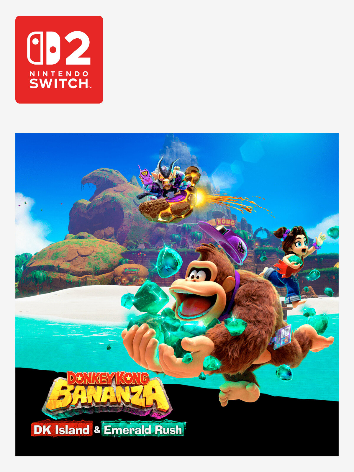 Donkey Kong Bananza: DK Island & Emerald Rush (Nintendo Switch 2 - Цифровая версия) (EU) (Nintendo eShop (Game-EU); Европа)
