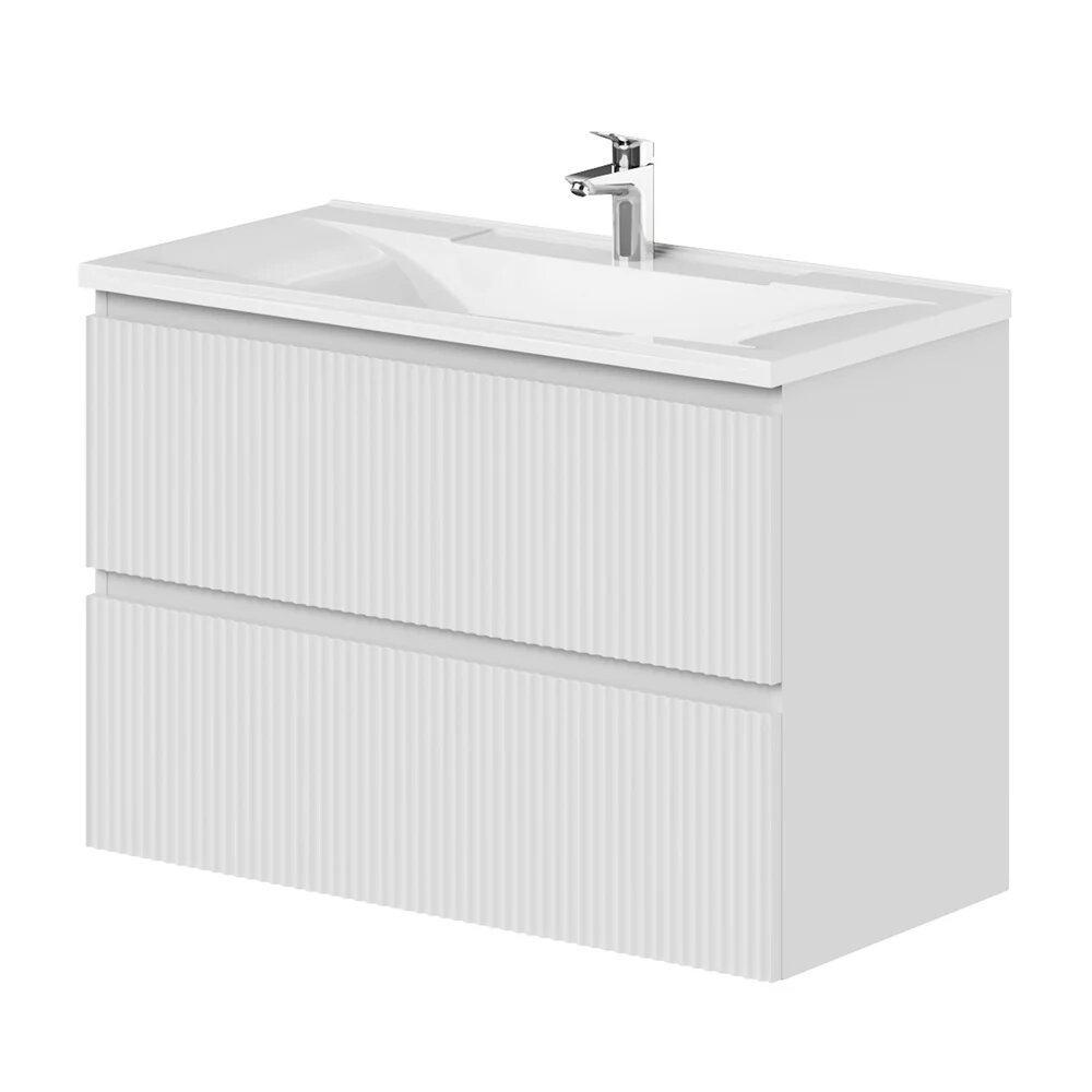 Тумба под раковину в ванную, тумба для ванной Итана Kate 90 890х441х600 подвесная Бланж