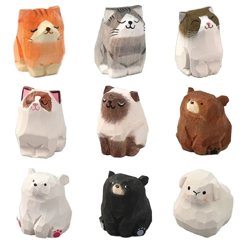 Деревянная фигурка медведя коричневая bear 1 — фото 1