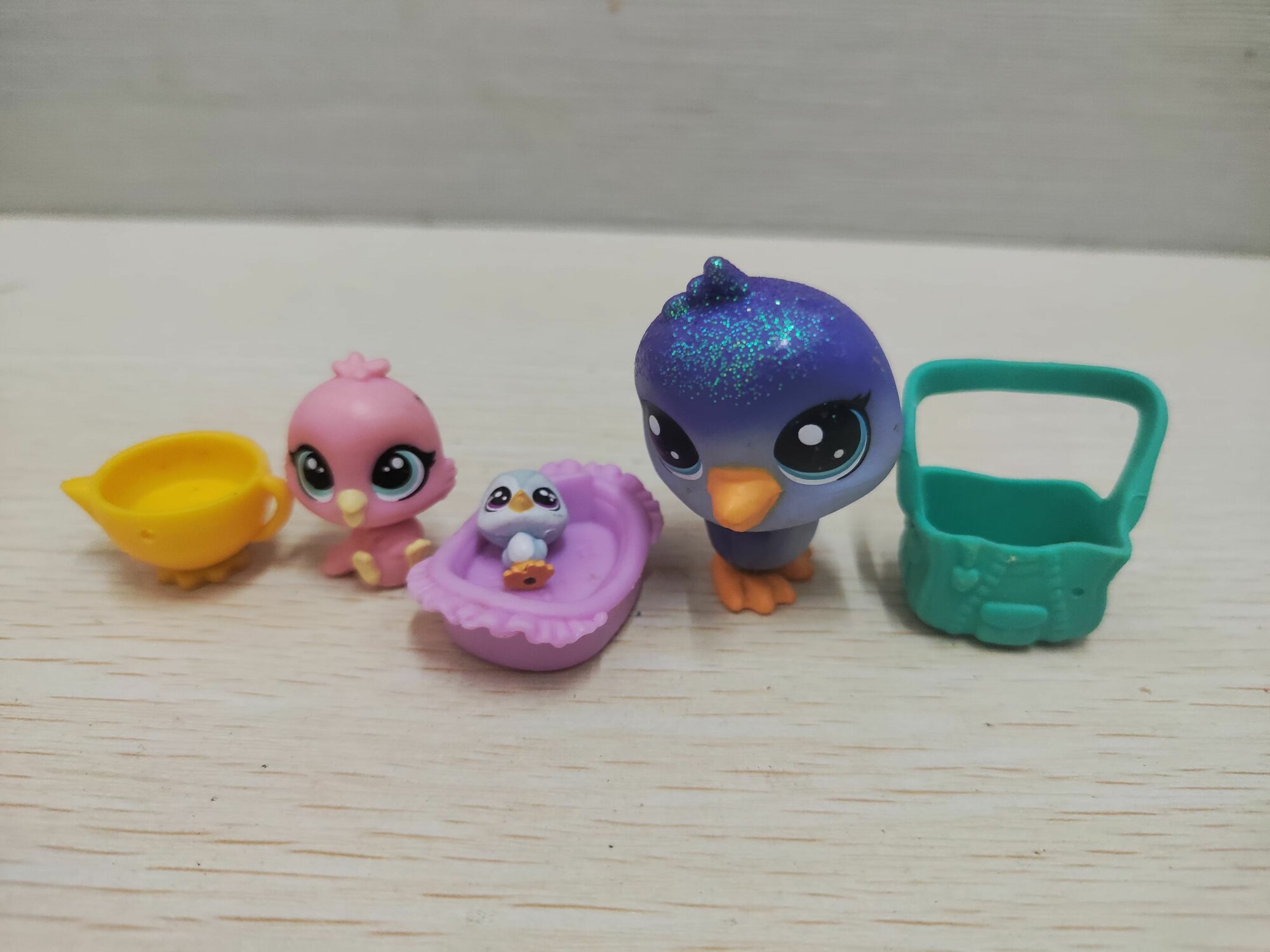 3 шт Фигурка Little Mini Pets Birds Figures Toy