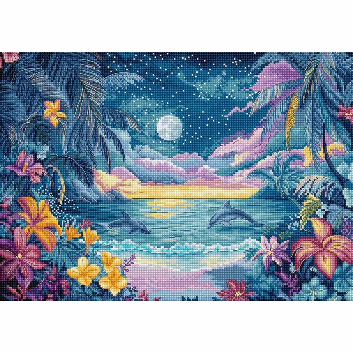 Набор для вышивания 'Голубой мираж', размер 32 х 22 см, LetiStitch