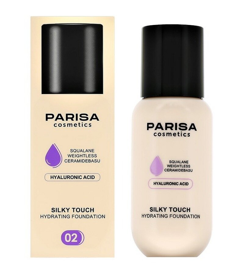 Parisa Pfs-06 - Silky Touch - Hydrating Foundation Шелковистый тональный крем для лица "с гиалуроновой кислотой" 30 мл. №02 pink porcelain
