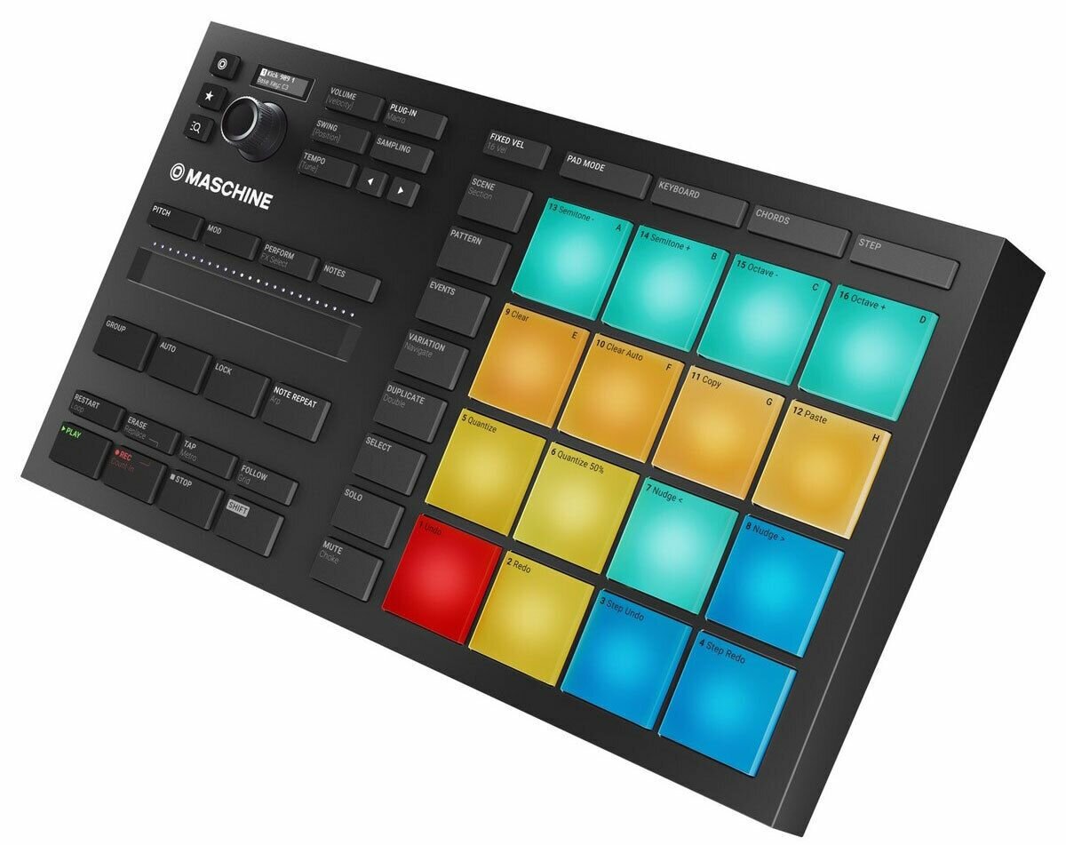 MIDI-контроллер Native Instruments Maschine Mikro Mk3, микшер, черный