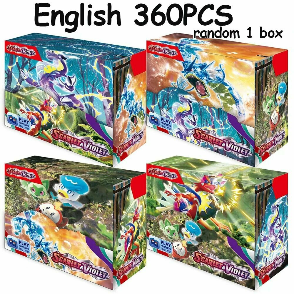 Набор коллекционных карт Pok mon TCG: Silver Tempest, Obsidian Flames, Paradox Rift, карточная игра для детей