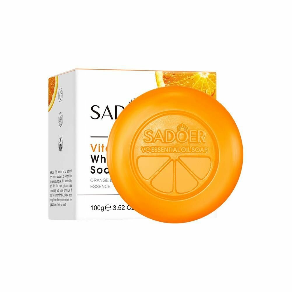 Мыло с витамином с, устраняет меланин и неровный тон кожи, мягко осветляет тон кожи, 100 г