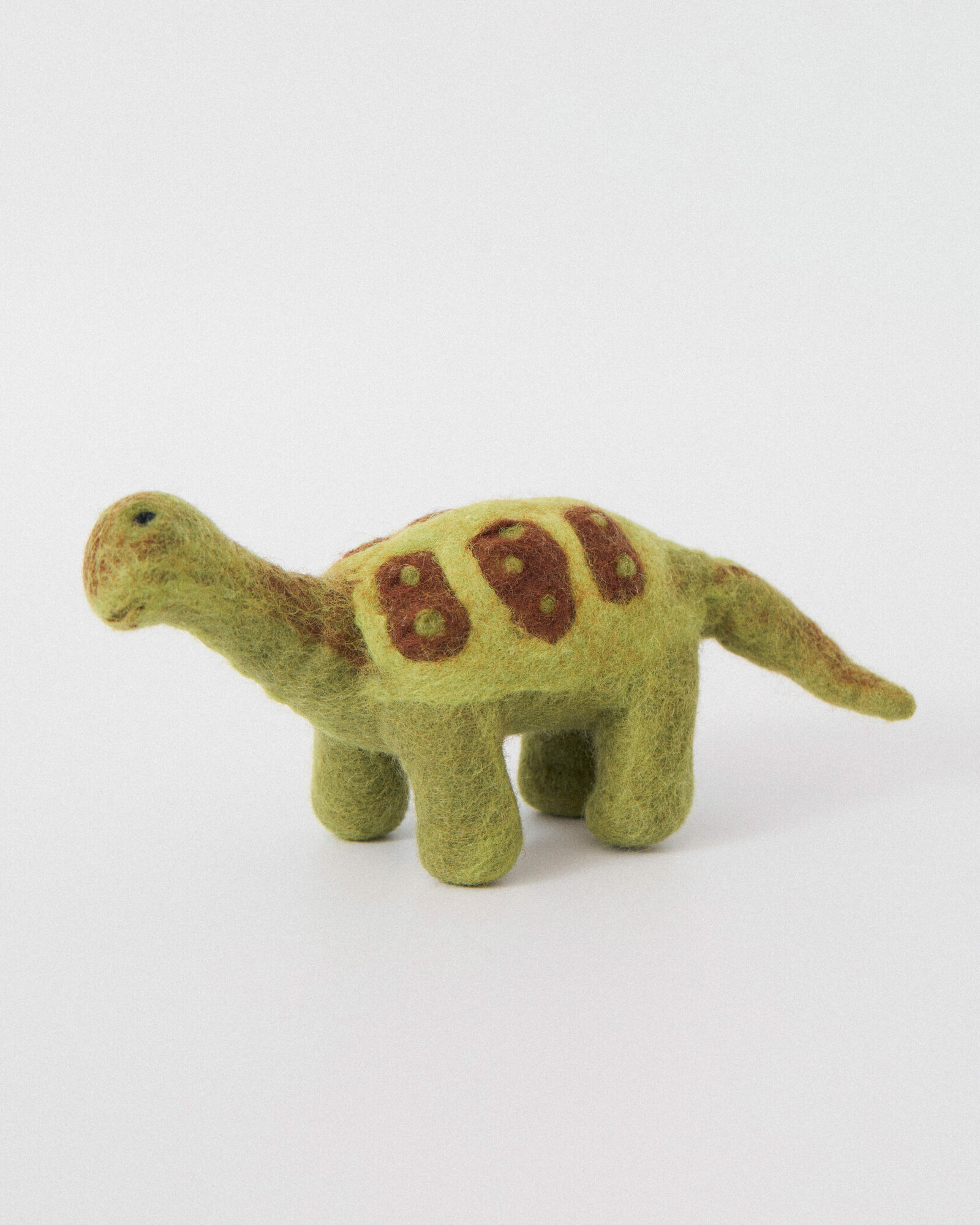 Валяный динозавр с пятнышками, Детская игрушка ручной работы, NOVEM KIDS