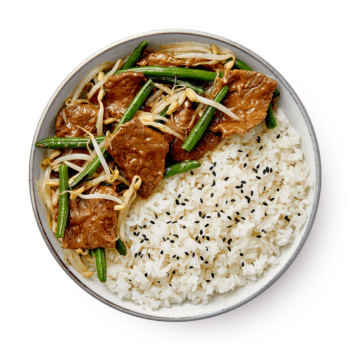 Паровой рис LAO LEE с говядиной и ростками маша, в устричном соусе