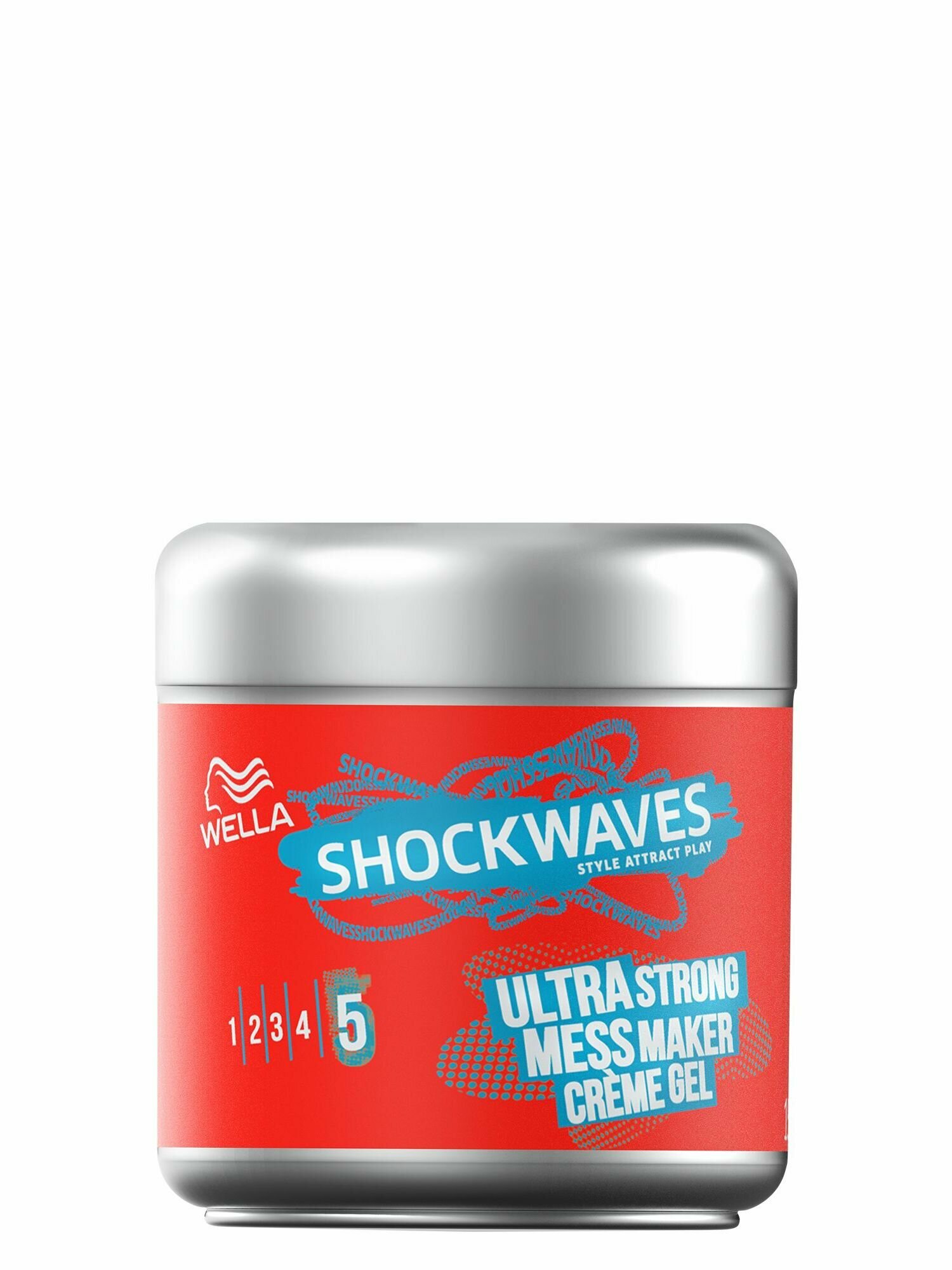 WELLA shockwaves mess maker крем-гель для волос экстрасильной фиксации, 150 мл (из Финляндии)