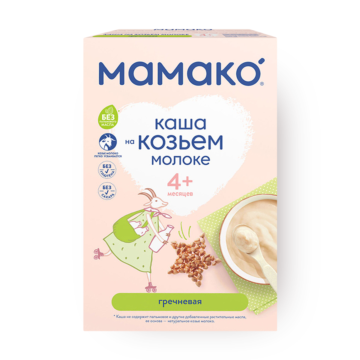 Каша мамако, гречневая, на козьем молоке, с 4 мес, без сахара, 200 г