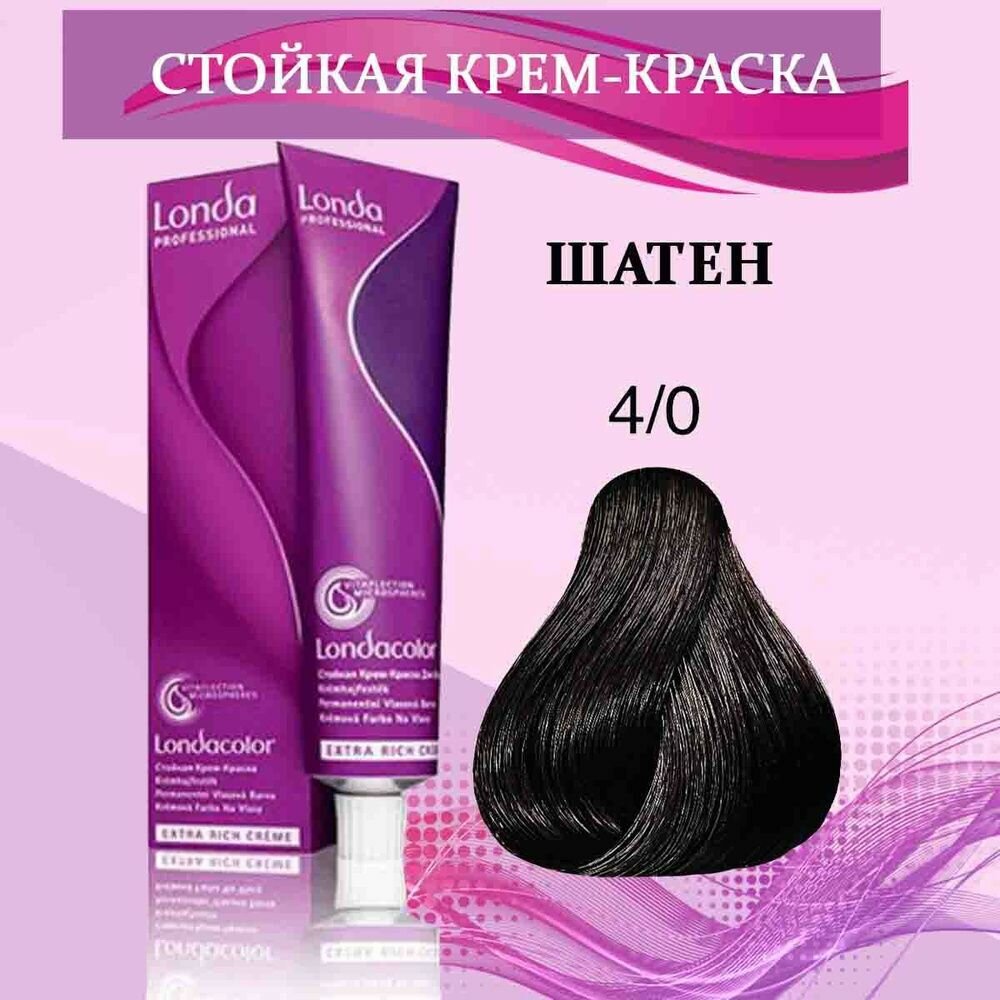Londa Professional Cтойкая крем-краска для волос 4/0 60 мл