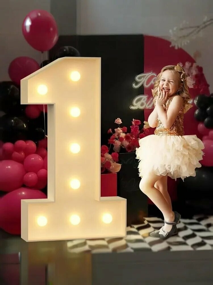 Гигантская светодиодная гирлянда для помещений, 91,5 см, 1 шт.