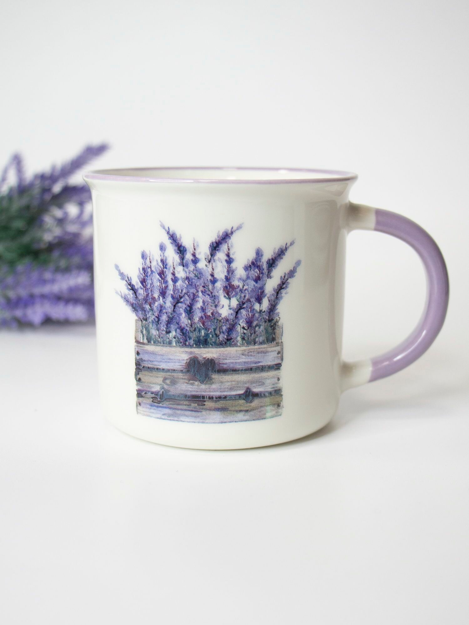 Кружка "Прованс. Сиреневая Лаванда" Федерация, фарфор, 400мл