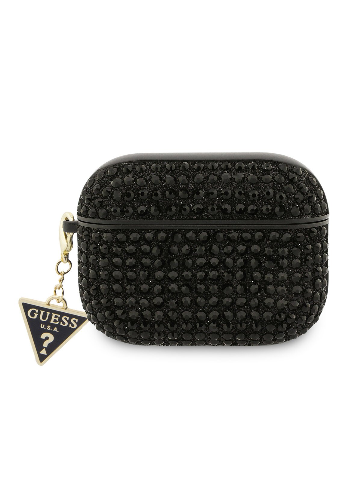 Чехол Guess для Airpods Pro 3, Diamond Rhinestone со стразами, с шармом, черный