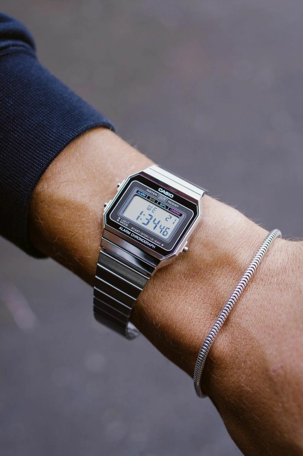 Наручные часы CASIO, серебряный, черный — фото 1