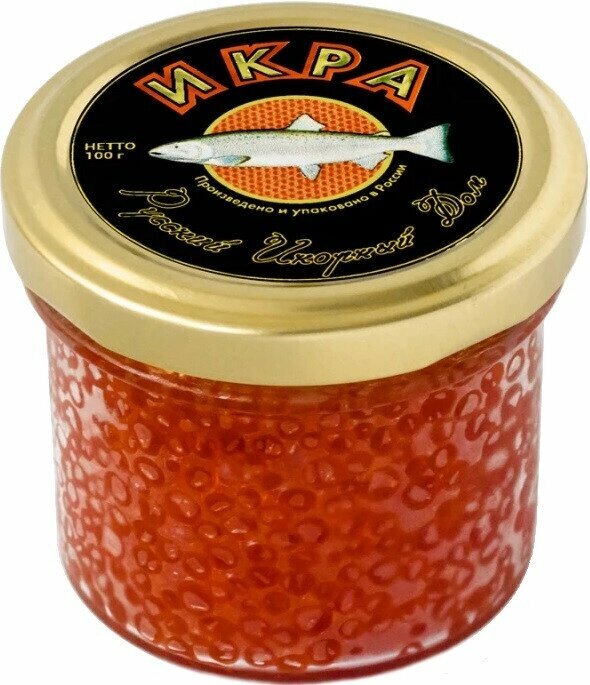 Русский Икорный Дом, Икра лососевая зернистая (кета), в стеклянной банке, 100 г