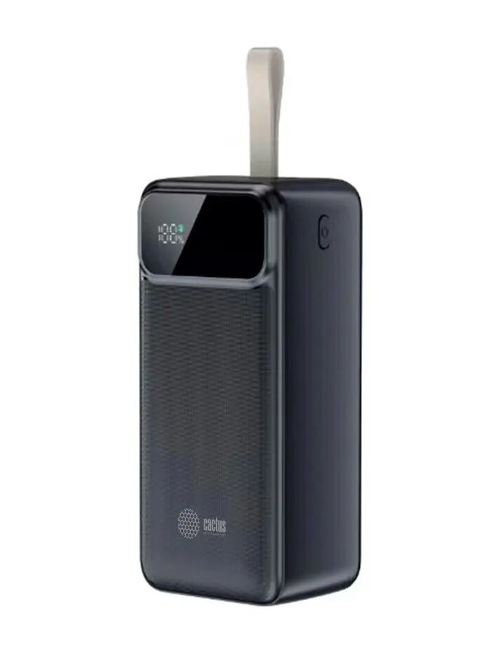 Аккумулятор внешний портативный Cactus CS-PBFSND-40000 40000mAh 65W 3A USB-A/USB-C черный