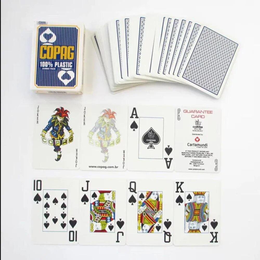 Инфракрасные игральные карты Copag Jumbo Face Синий