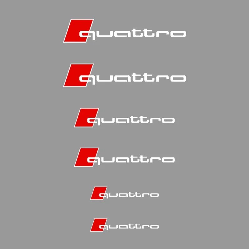 Наклейки на суппорт Quattro White для AUDI Sline RS