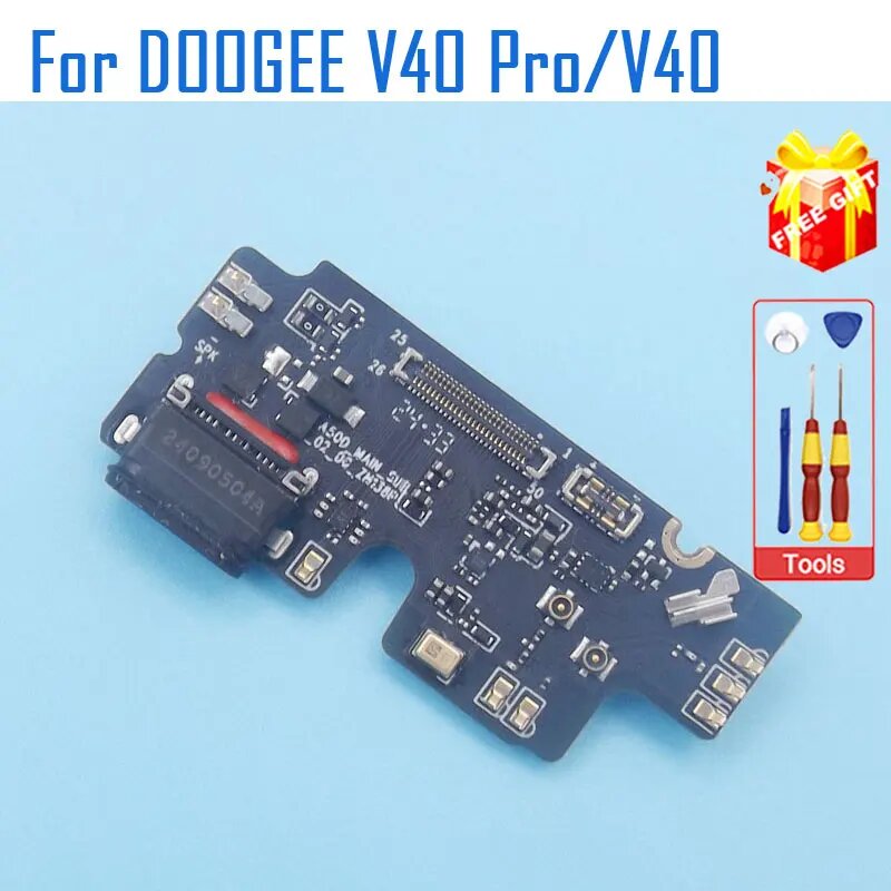 Плата DOOGEE V40 Pro, USB-плата DOOGEE V40, порт зарядки, микрофон для смартфона DOOGEE V40 Pro