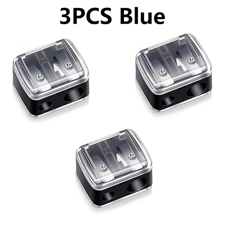 Двойная точилка для карандашей 3pcs black