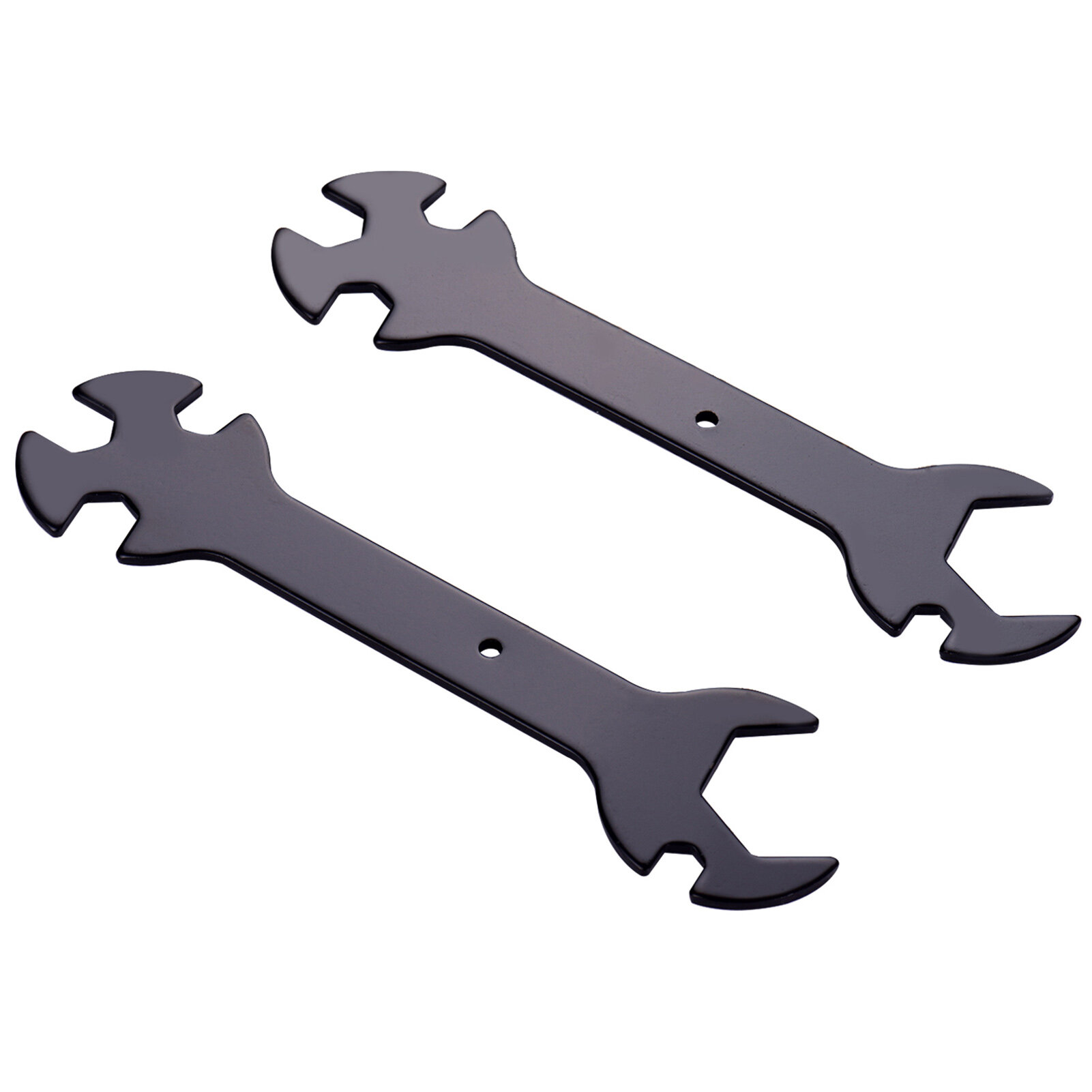 2pcs Ключ 5 в 1 Многофункциональный Плоский Гайковерт Инструмент для Установки Совместимый с Экструдером Ножом Блоком Нагревателя 3D-Принтера V6 MK8 MK10 Черный Металл Размеры 5.7mm 7.2mm 8.2mm 9.2mm 20.2mm