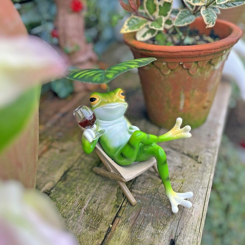 Стеклянная лягушка для йоги: декор для телевизора и бара, смоляная статуэтка в подарок выпускникам (ручная работа, 15 см)