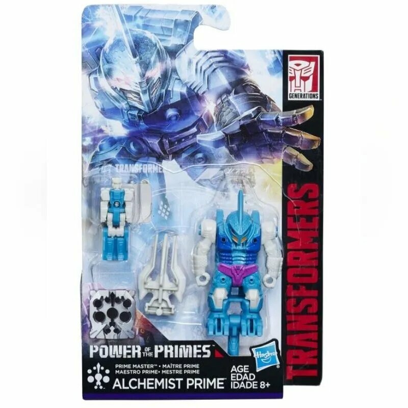 Трансформеры игрушки Hasbro Transformers Generations Power of the Primes Master Class Alchemist Prime 8cm/5cm